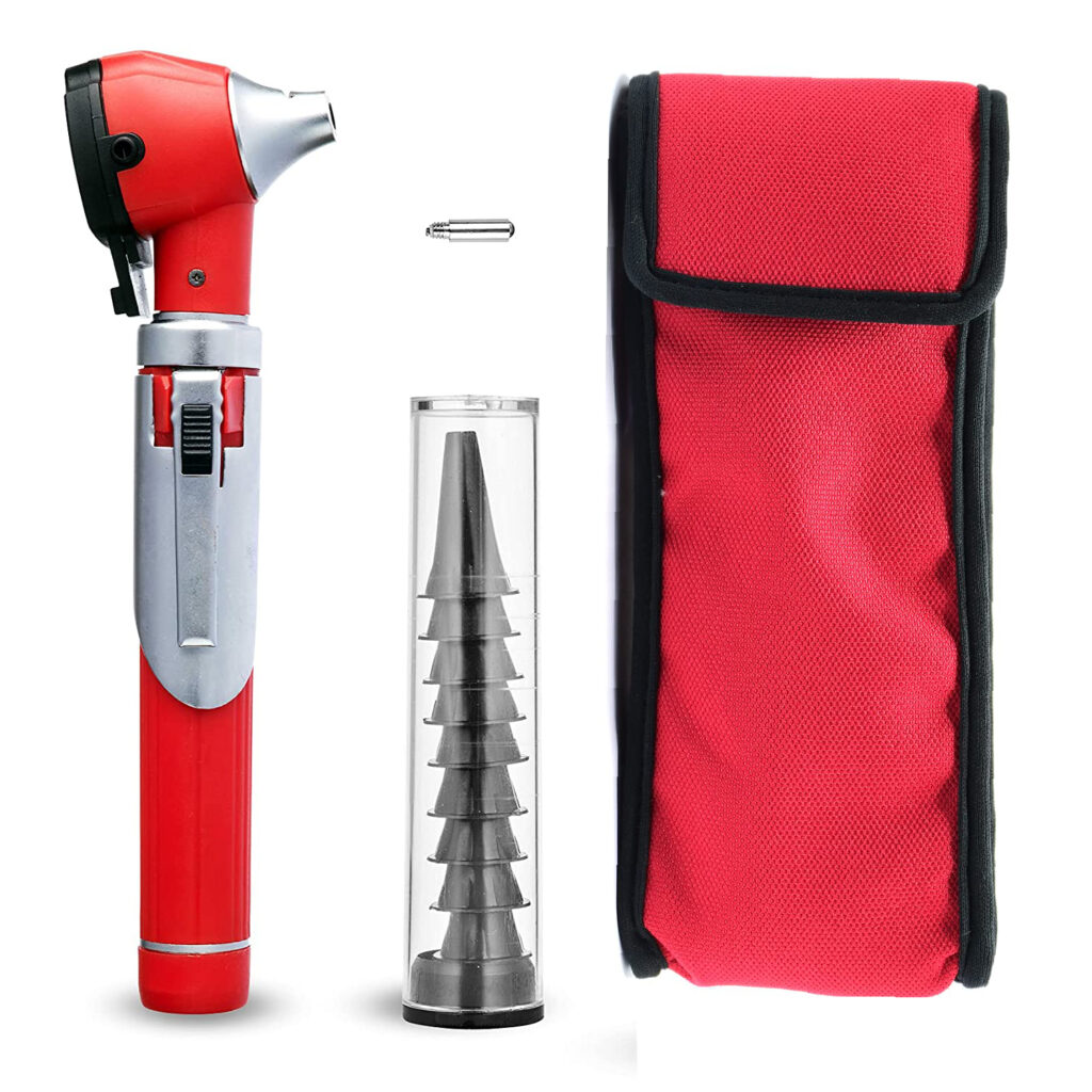 Fiber Optic Mini Otoscope Red – PD Surgical