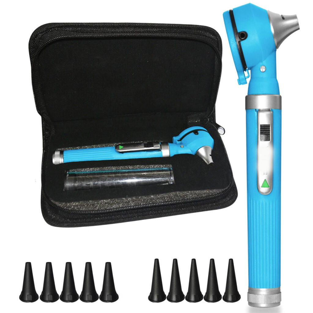 New Model Fiber Optic Mini Otoscope Sky Blue – PD Surgical